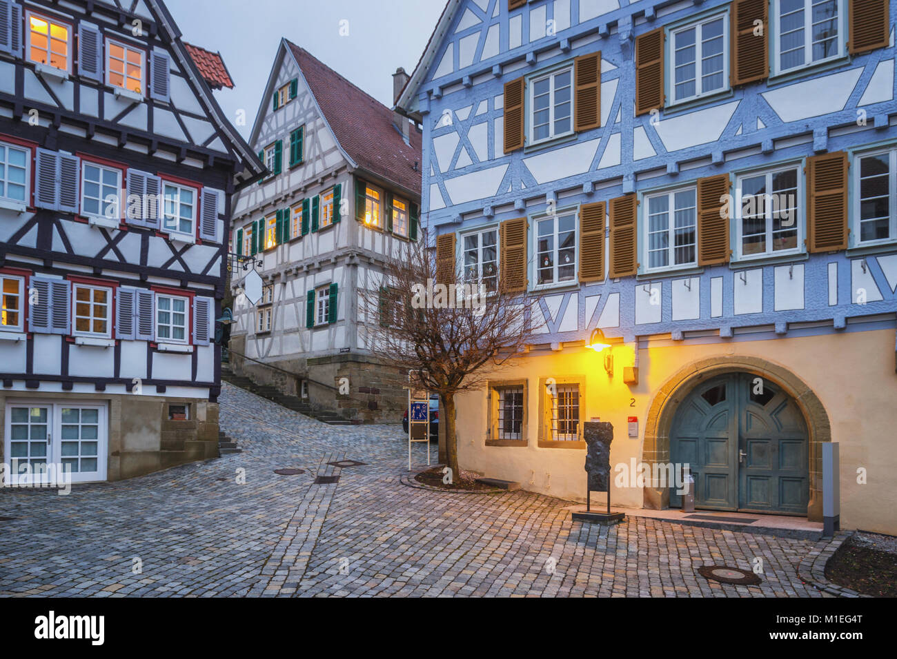 Herrenberg at Dusk, Germany Stock Photo - Alamy