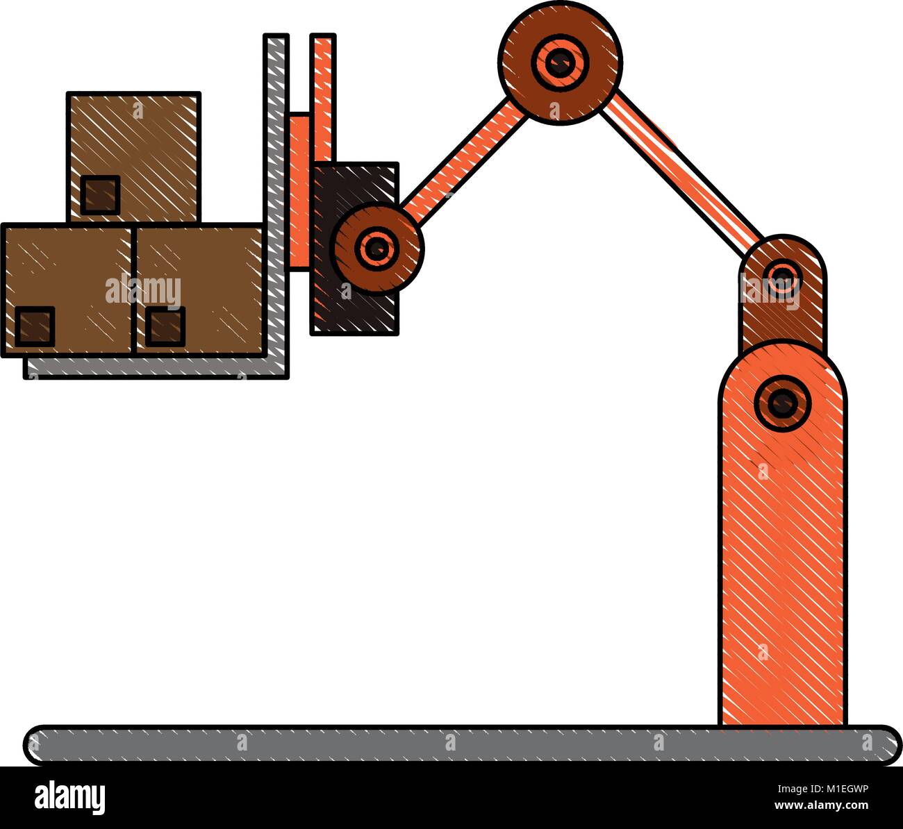 Forklift loading box Stock Vector Image & Art - Alamy