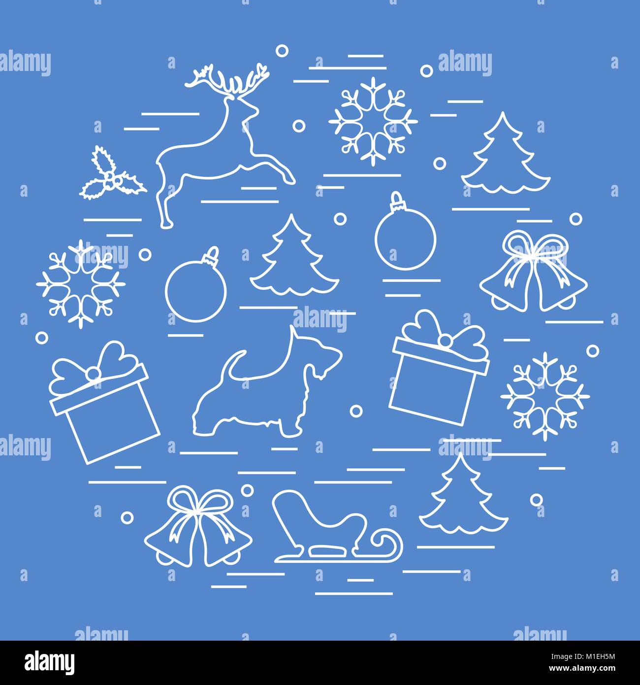 Scottish terrier christmas Stock Vector Images - Alamy