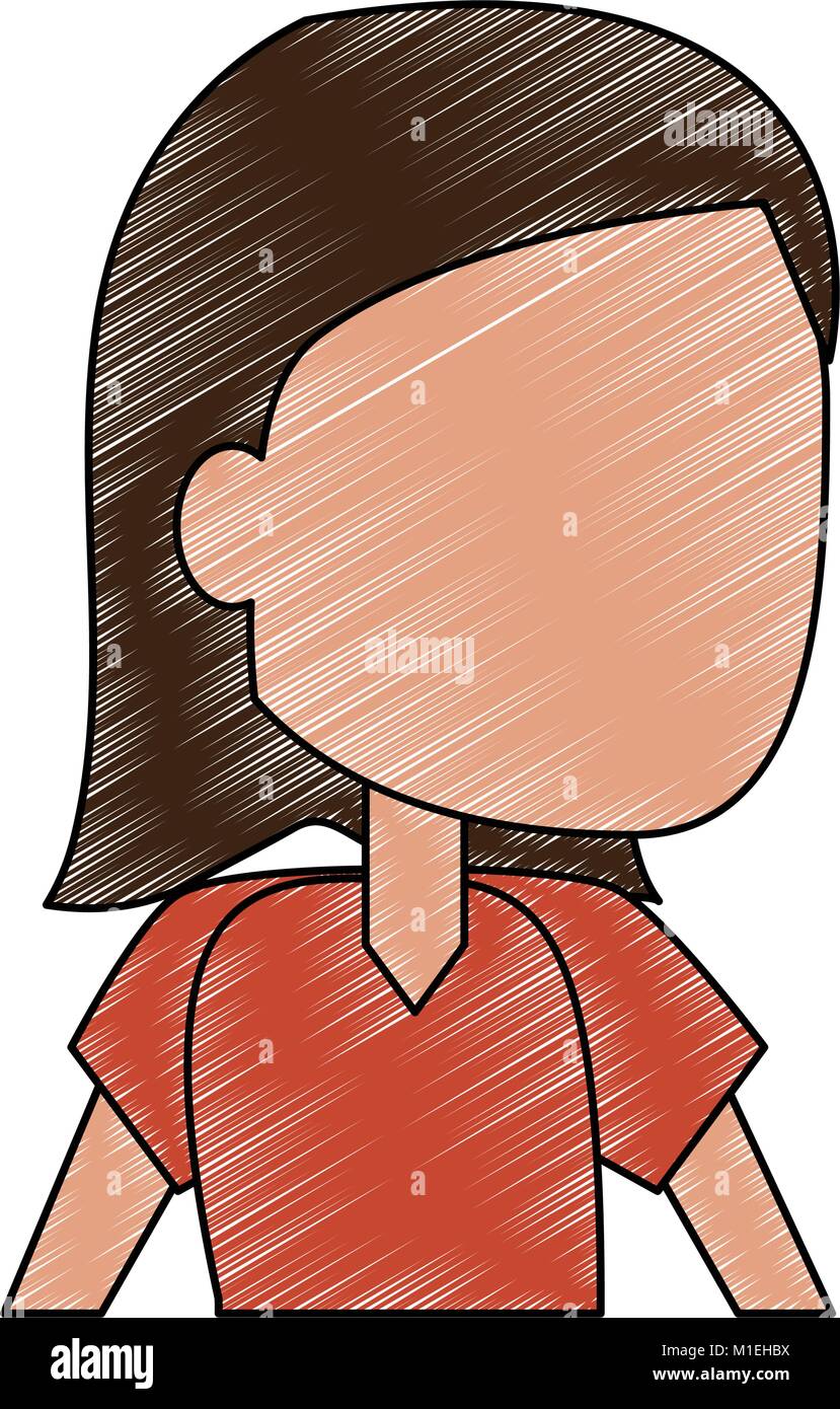 Girl kid cartoon faceless Stock Vector Image & Art - Alamy