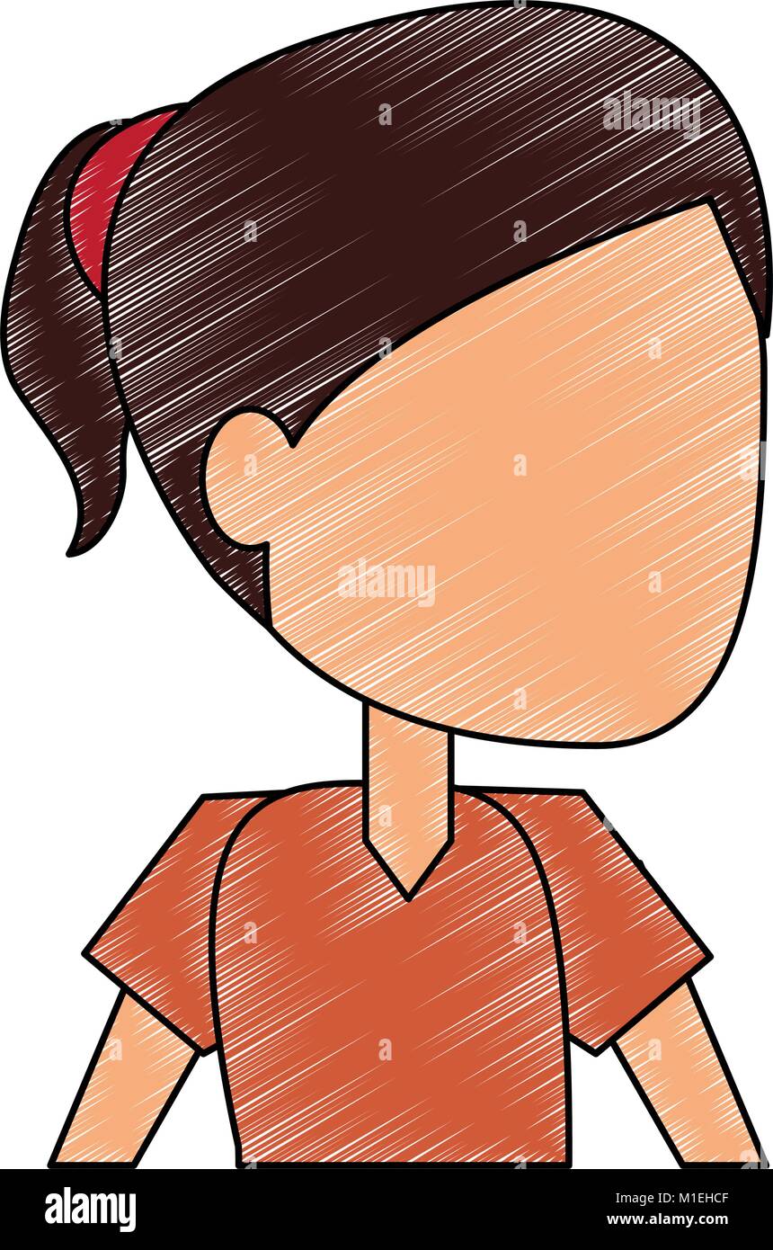 Girl kid cartoon faceless Stock Vector Image & Art - Alamy
