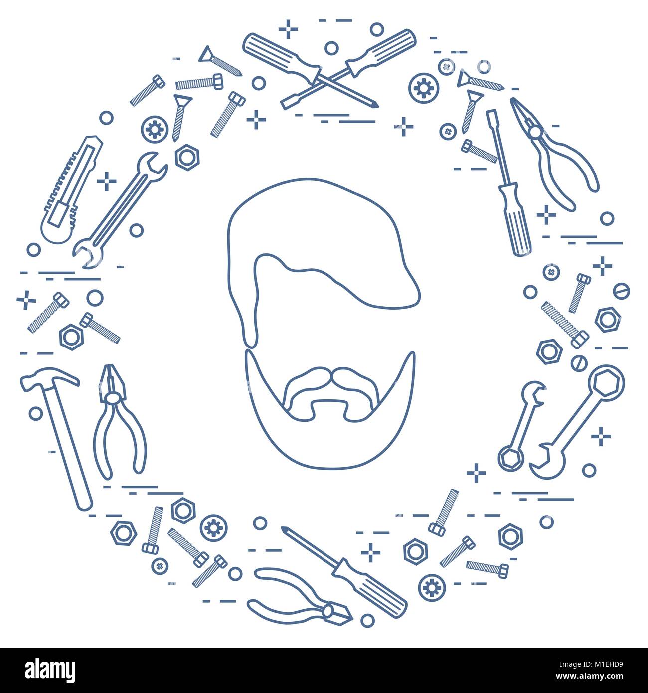 Different metal tools mechanic Stock Vector Images - Alamy