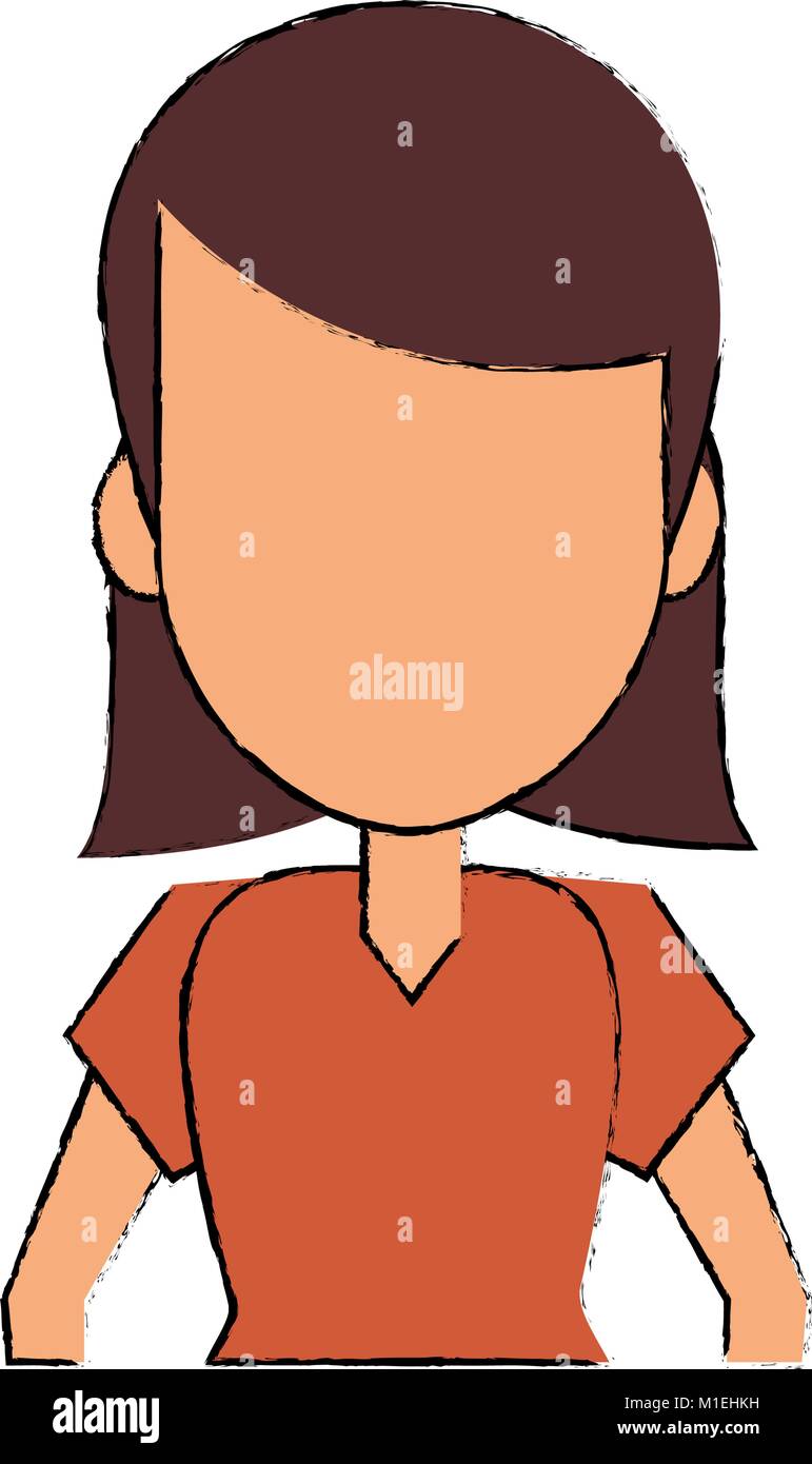 Girl kid cartoon faceless Stock Vector Image & Art - Alamy