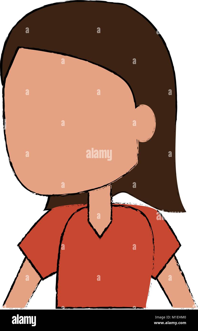 Girl kid cartoon faceless Stock Vector Image & Art - Alamy