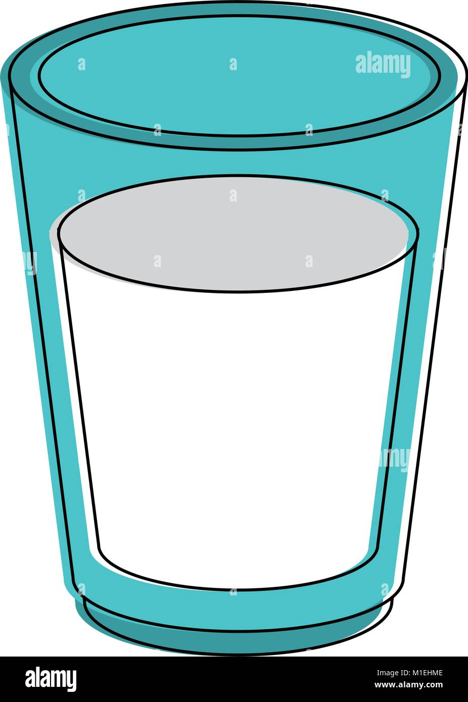 Milk glass cup Stock Vector Image & Art - Alamy