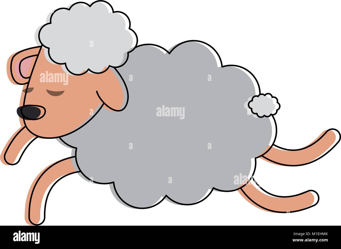 Sheep jumping cartoon Stock Vector Image & Art - Alamy