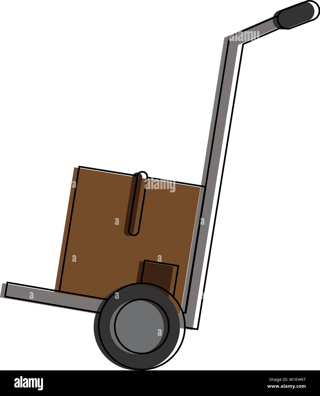 Delivery man handtruck isolated hi-res stock photography and images - Alamy