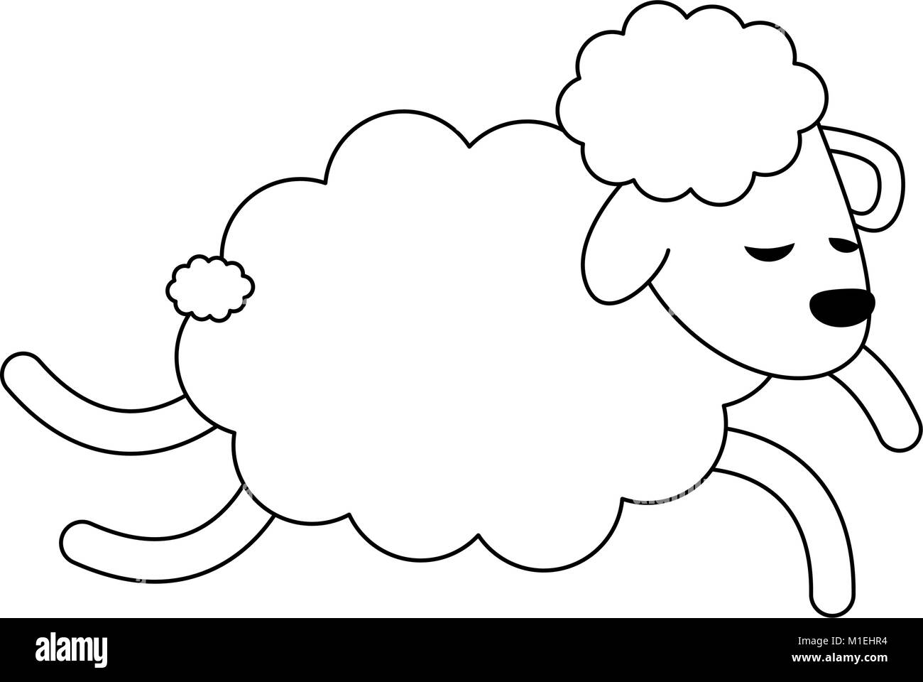 Sheep jumping cartoon Stock Vector Image & Art - Alamy