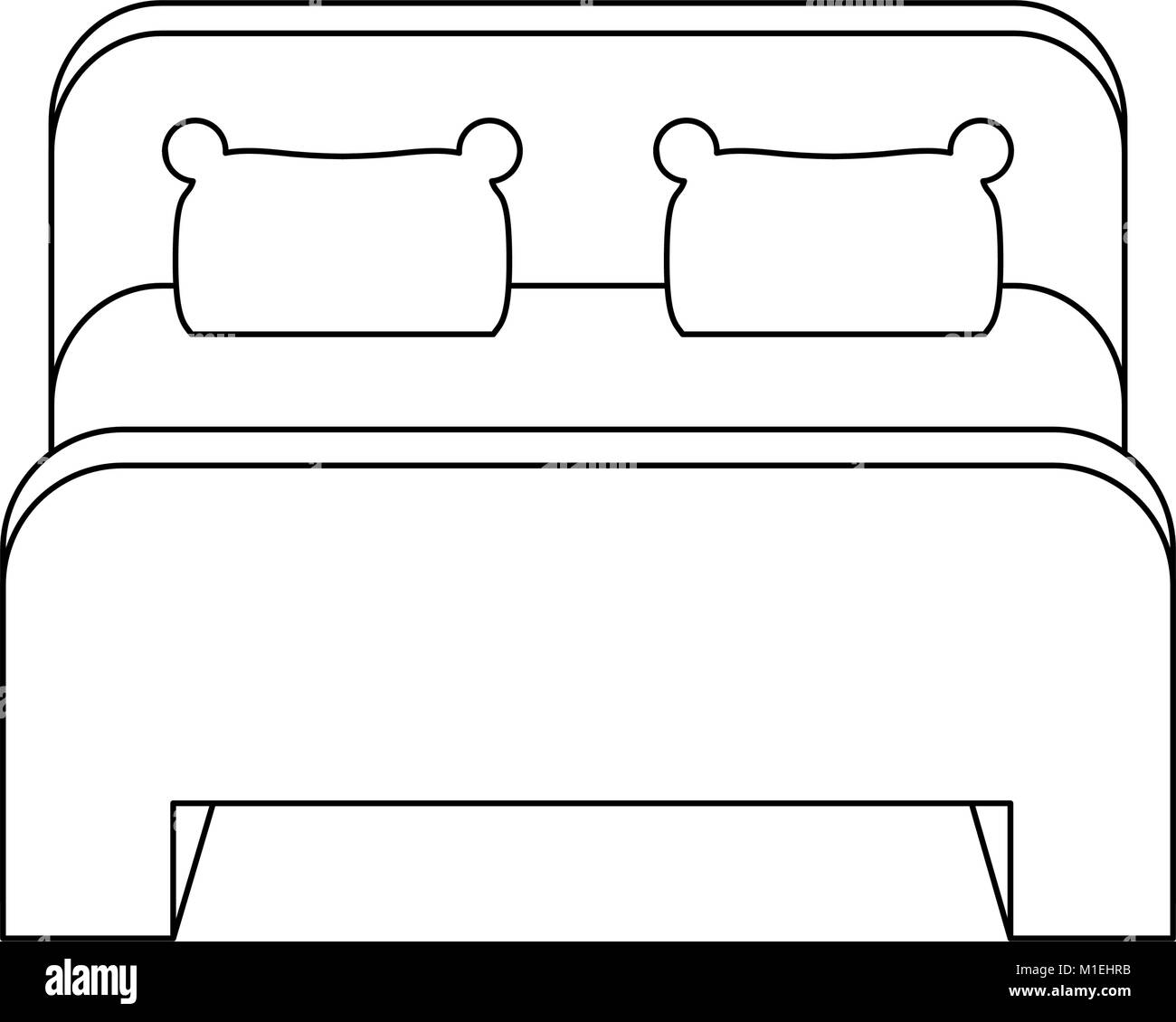 Pillows hotel hotel modern house Black and White Stock Photos & Images ...