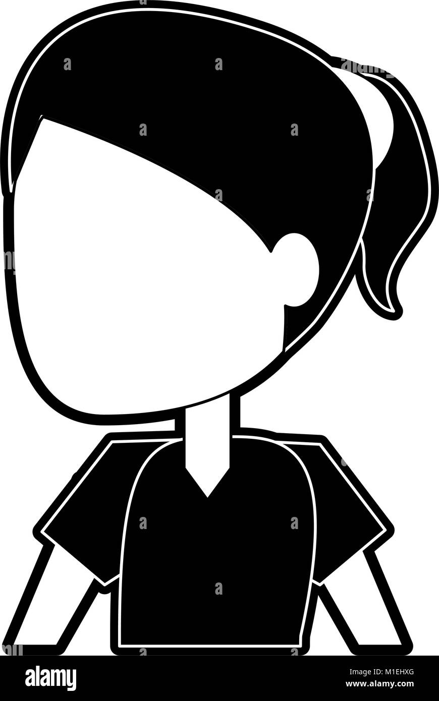 Girl kid cartoon faceless Stock Vector Image & Art - Alamy