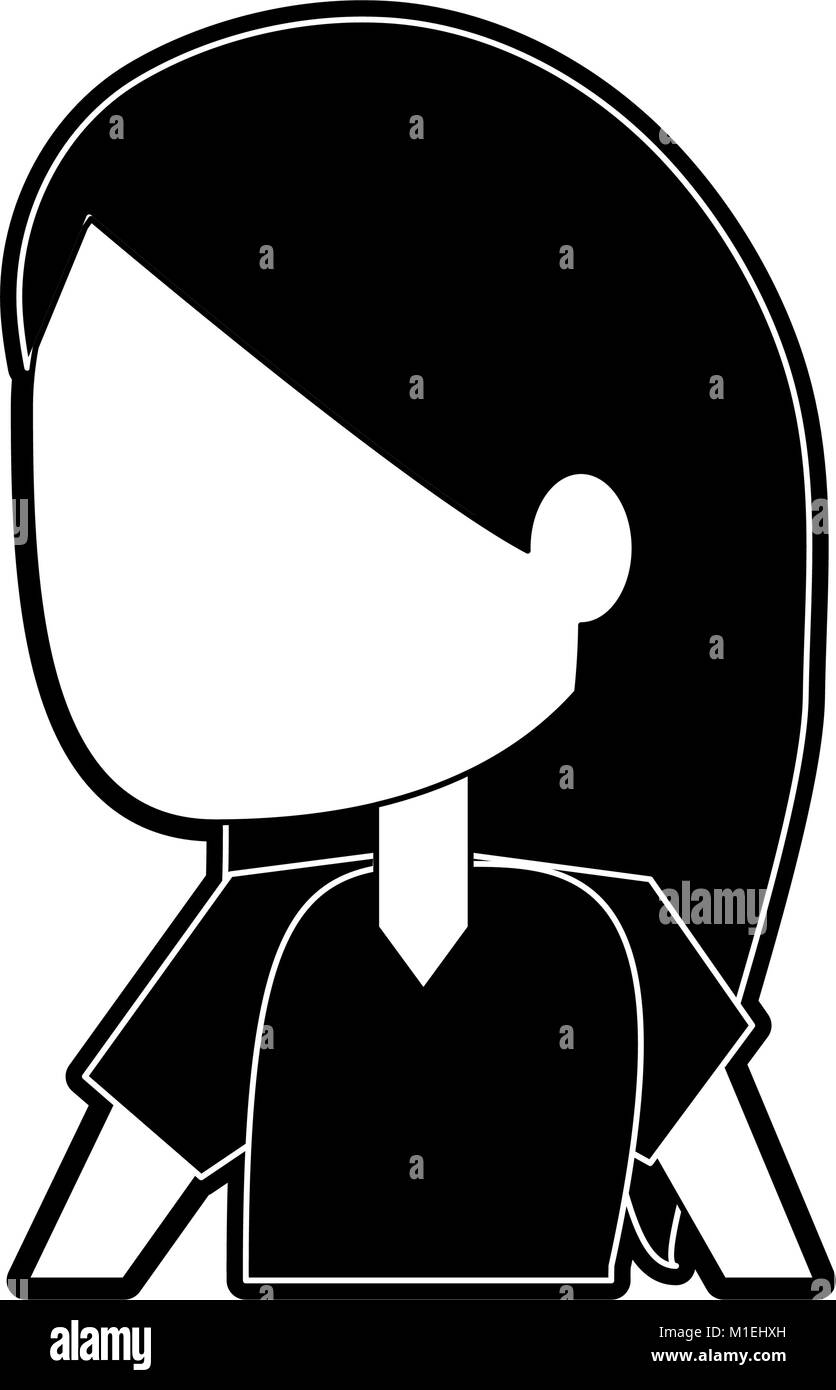 Girl kid cartoon faceless Stock Vector Image & Art - Alamy