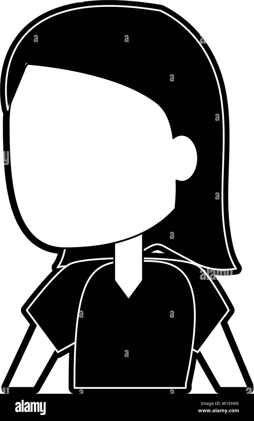 Girl kid cartoon faceless Stock Vector Image & Art - Alamy