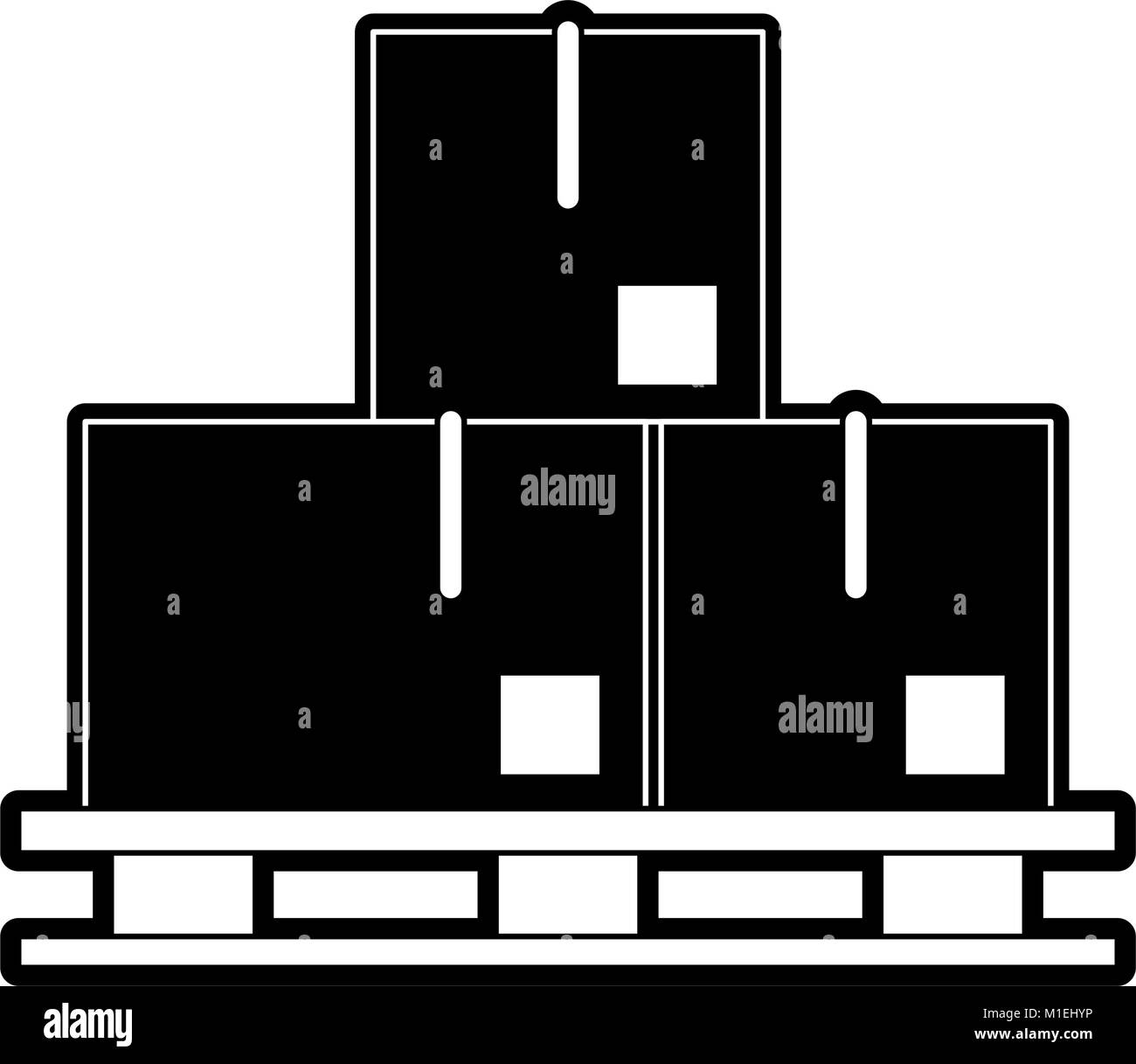 Boxes on pallet Stock Vector Image & Art - Alamy