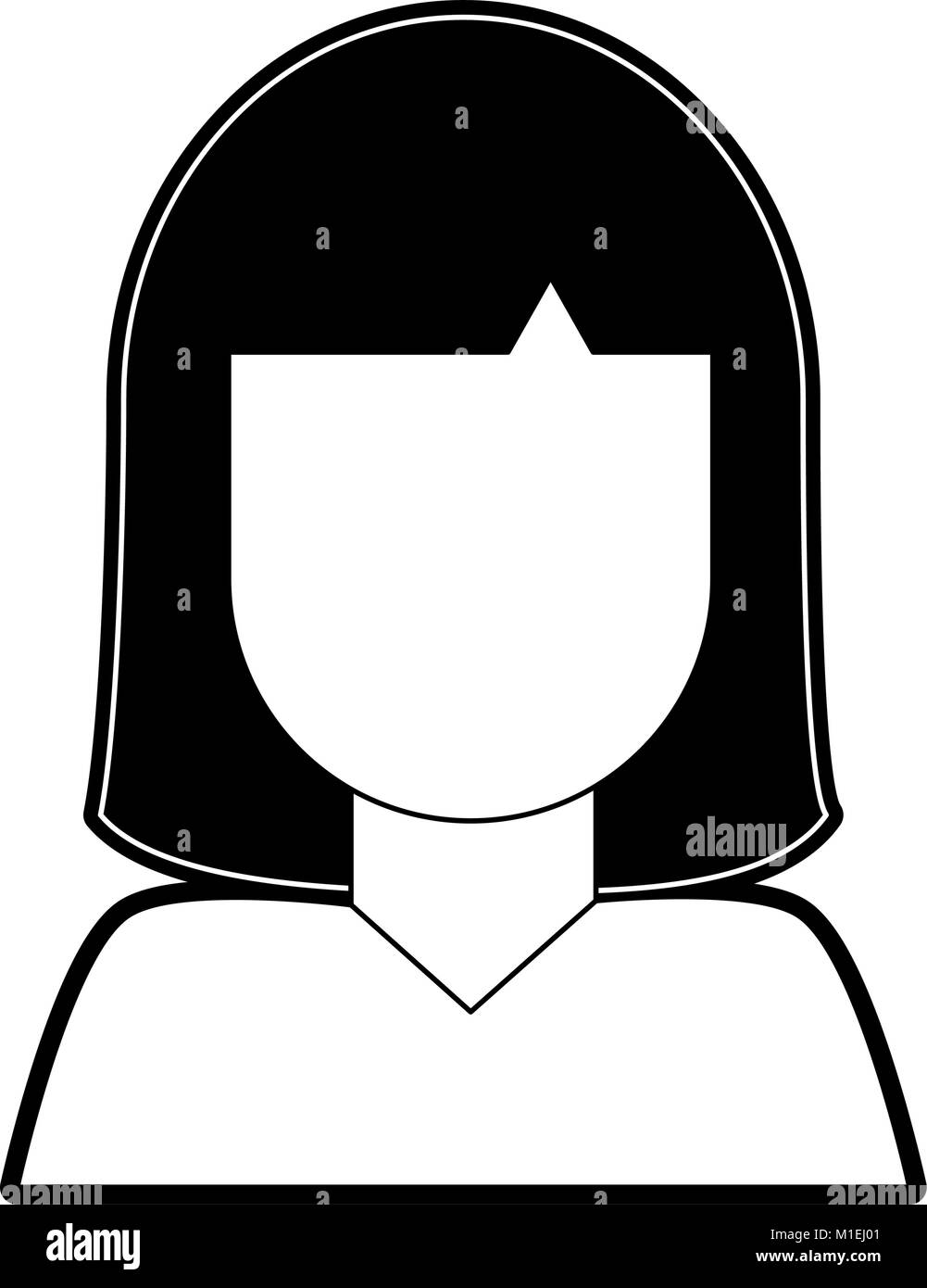 Girl kid cartoon faceless Stock Vector Image & Art - Alamy