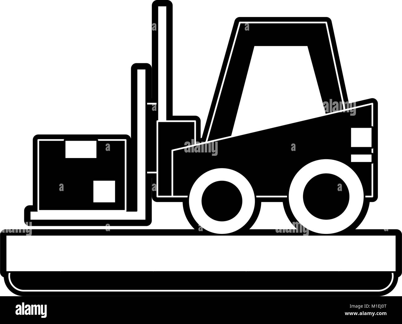 Forklift loading box Stock Vector Image & Art - Alamy