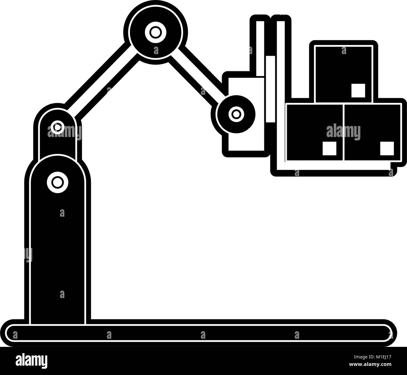 Forklift loading box Stock Vector Image & Art - Alamy