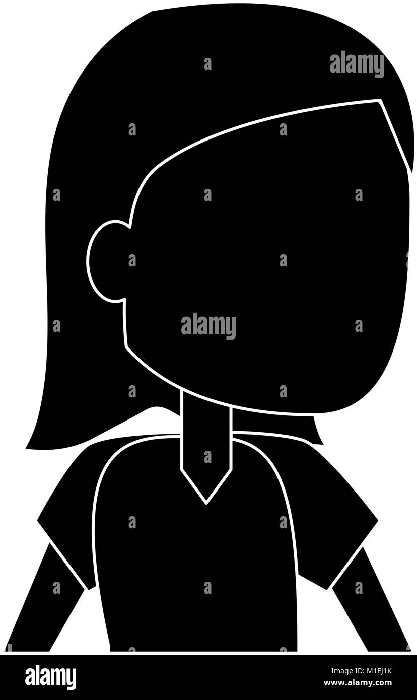 Girl kid cartoon faceless Stock Vector Image & Art - Alamy