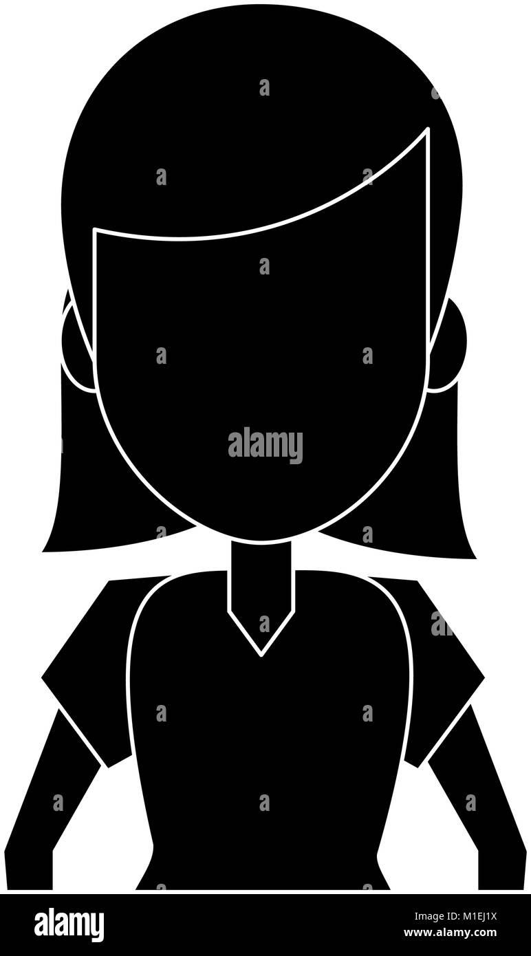 Girl kid cartoon faceless Stock Vector Image & Art - Alamy