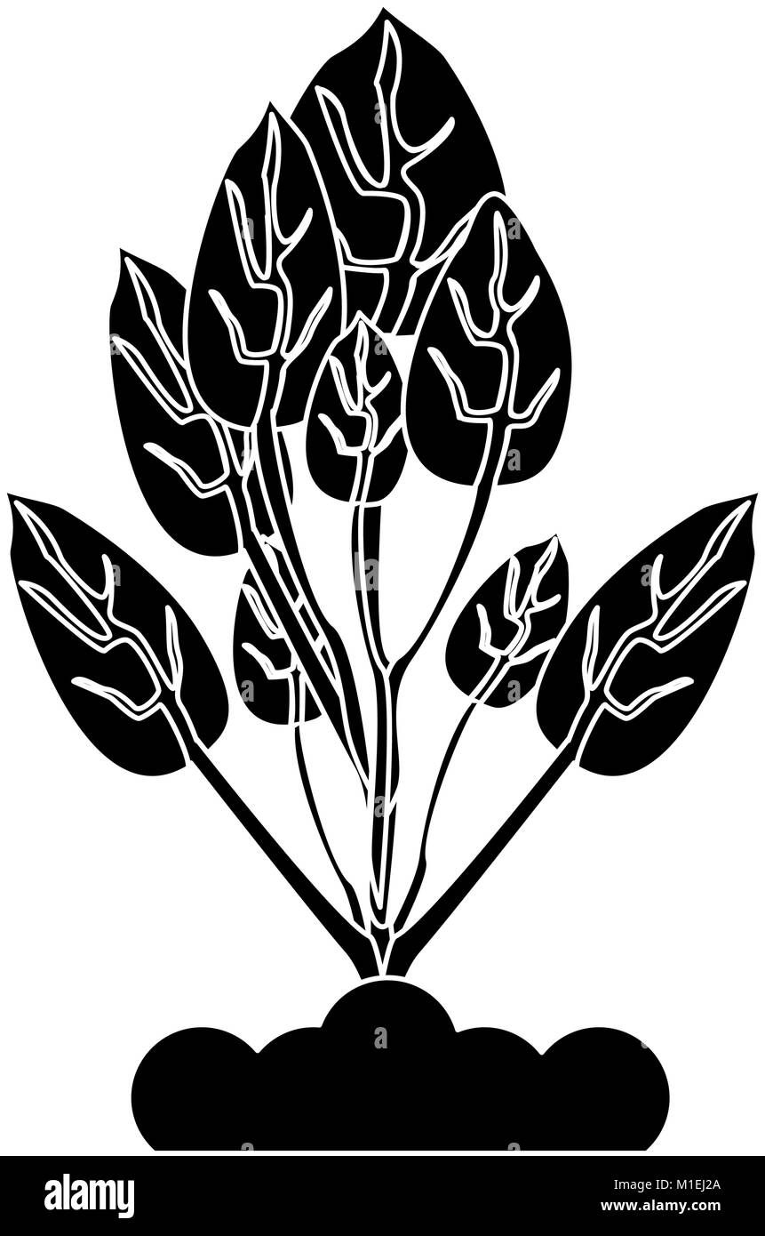 Plant on ground symbol Stock Vector Image & Art - Alamy