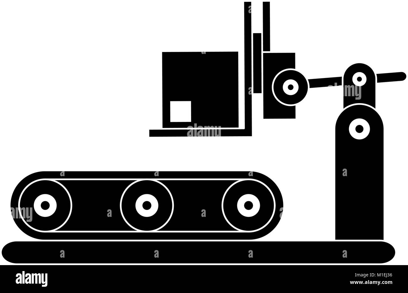 Forklift loading box Stock Vector Image & Art - Alamy