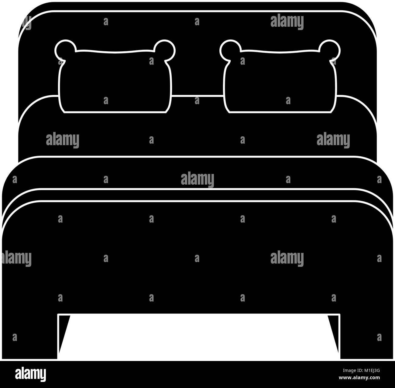 Pillows hotel hotel modern house Black and White Stock Photos & Images ...