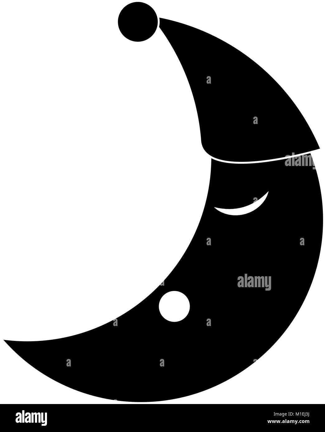 Cartoon Moon Black and White Stock Photos & Images - Alamy