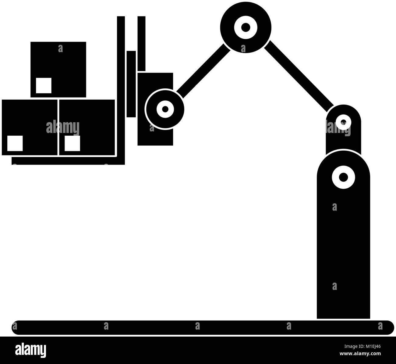 Forklift loading box Stock Vector Image & Art - Alamy