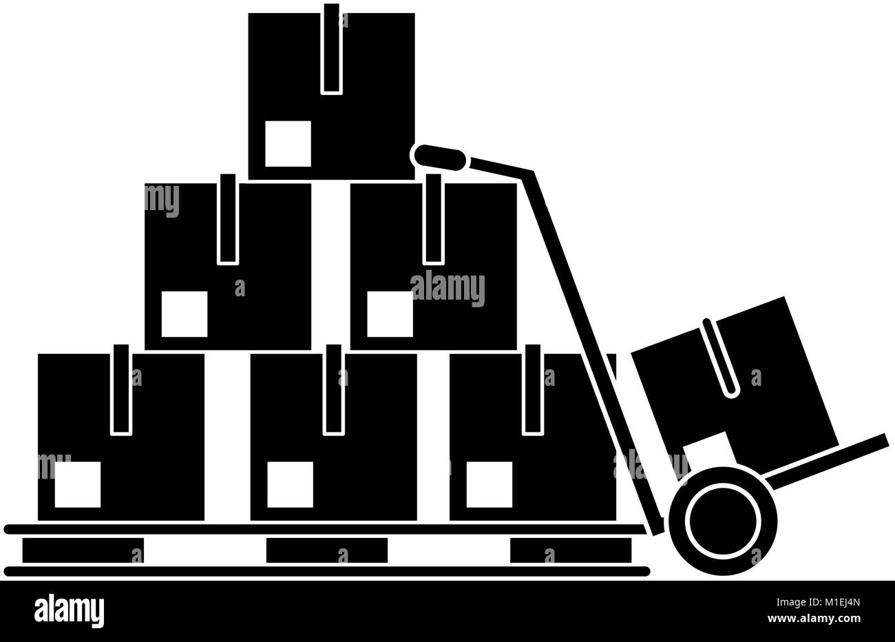 Boxes on pallet Stock Vector Image & Art - Alamy