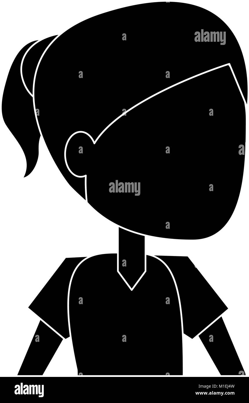 Girl kid cartoon faceless Stock Vector Image & Art - Alamy