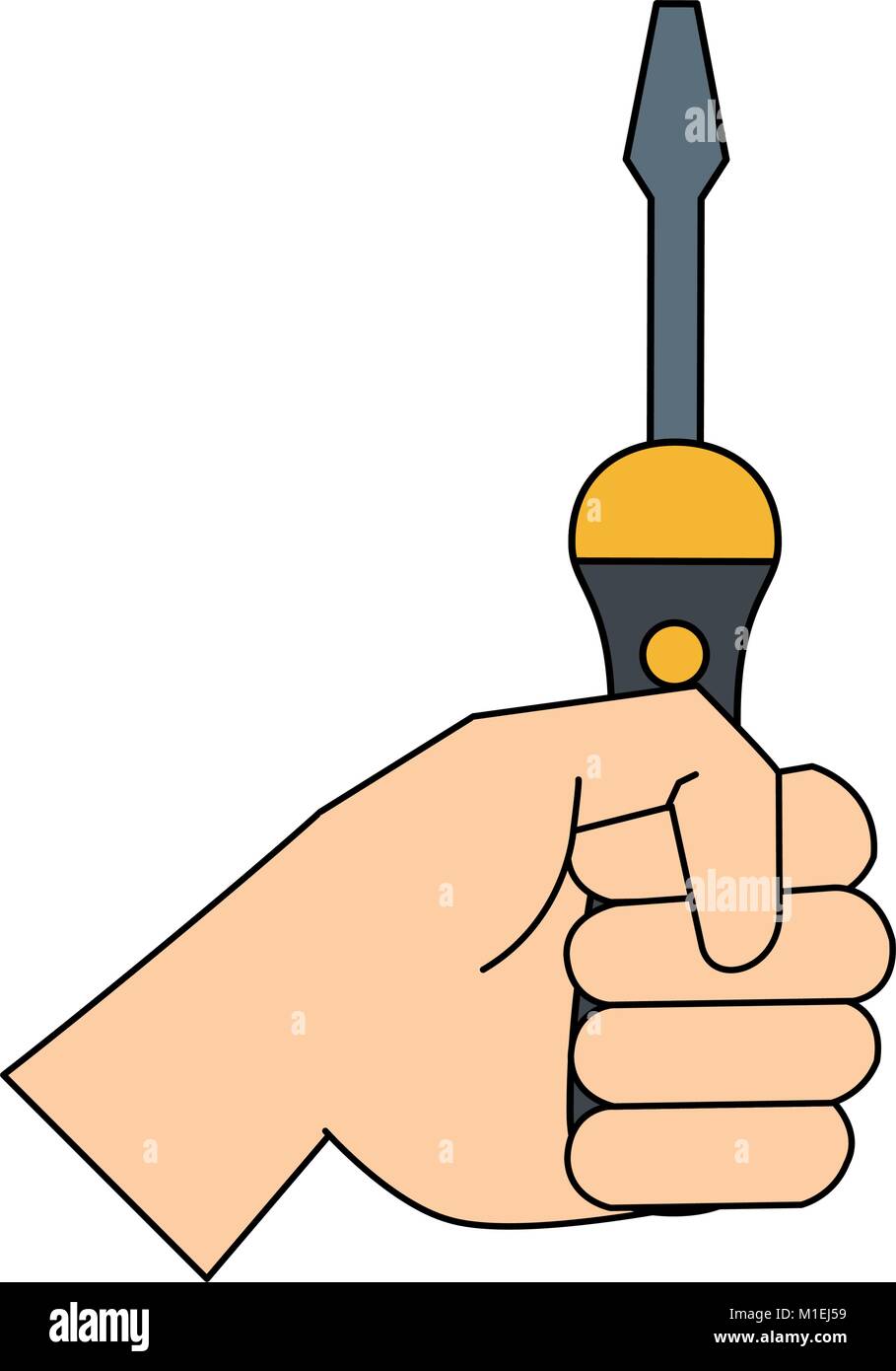 Hand holding screwdriver Stock Vector Image & Art - Alamy