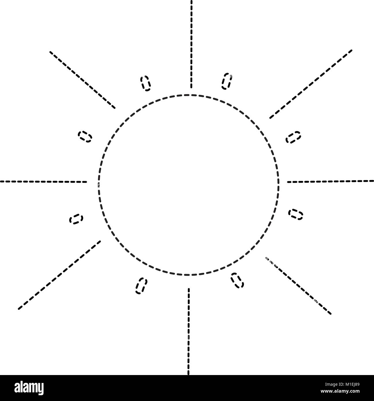 dotted shape natural sun light ray weather vector illustration Stock ...