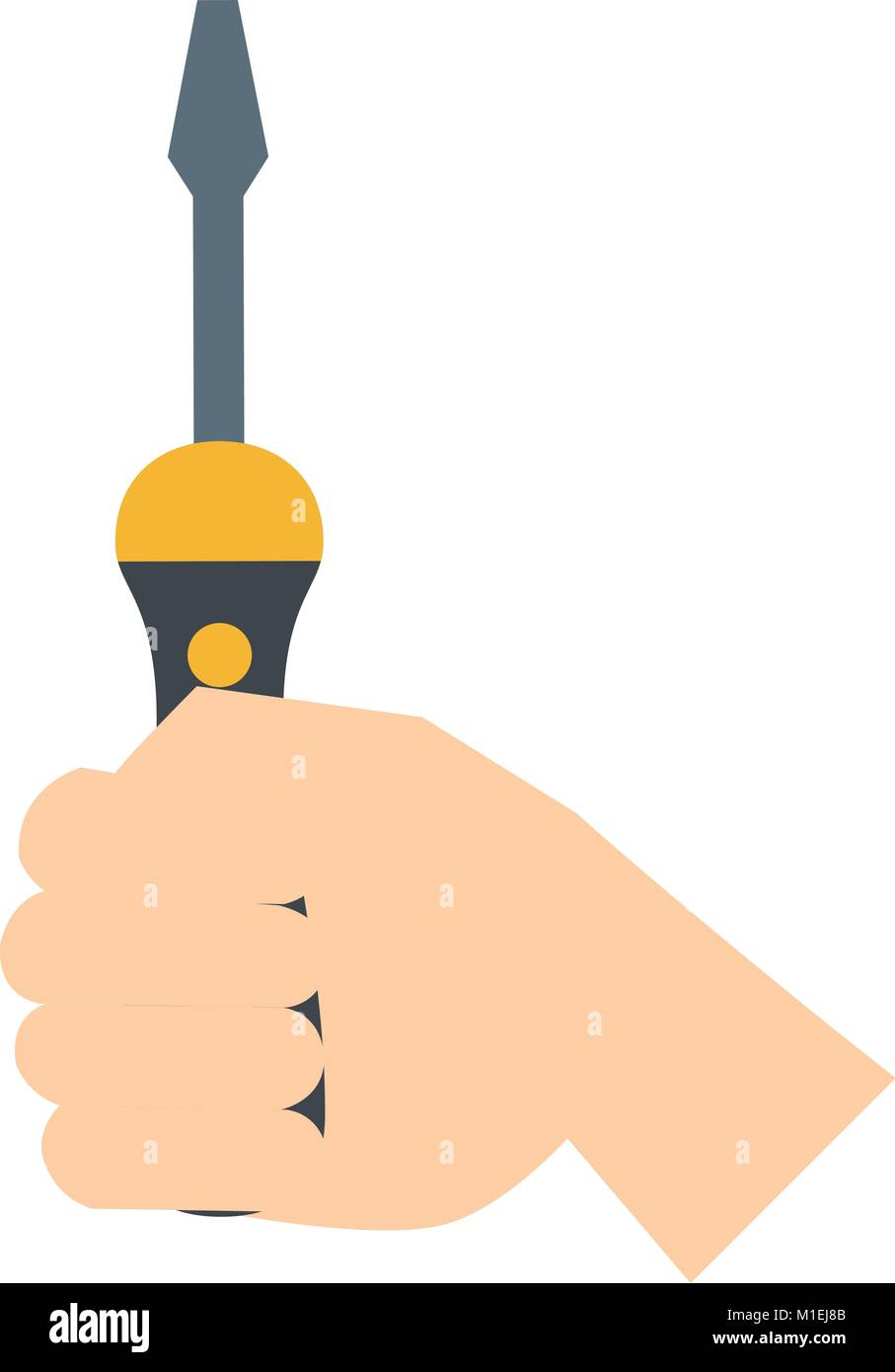 Hand holding screwdriver Stock Vector Image & Art - Alamy