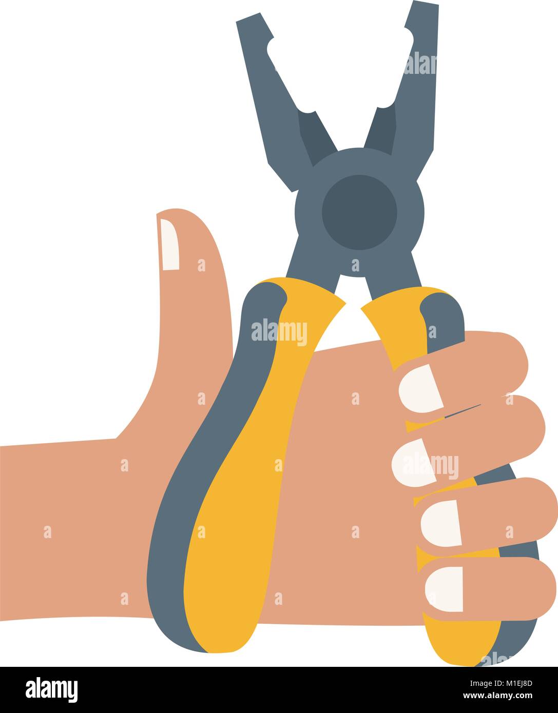 Hand holding plier Stock Vector Image & Art - Alamy