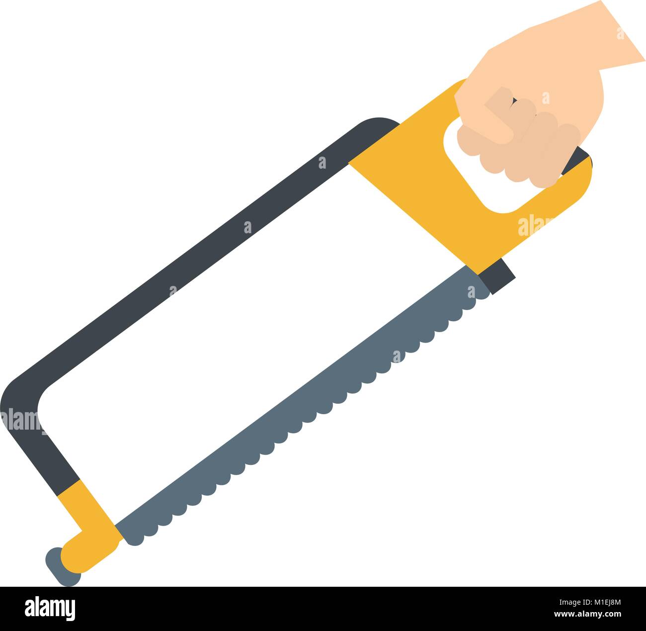 Hand holding hacksaw Stock Vector Image & Art - Alamy