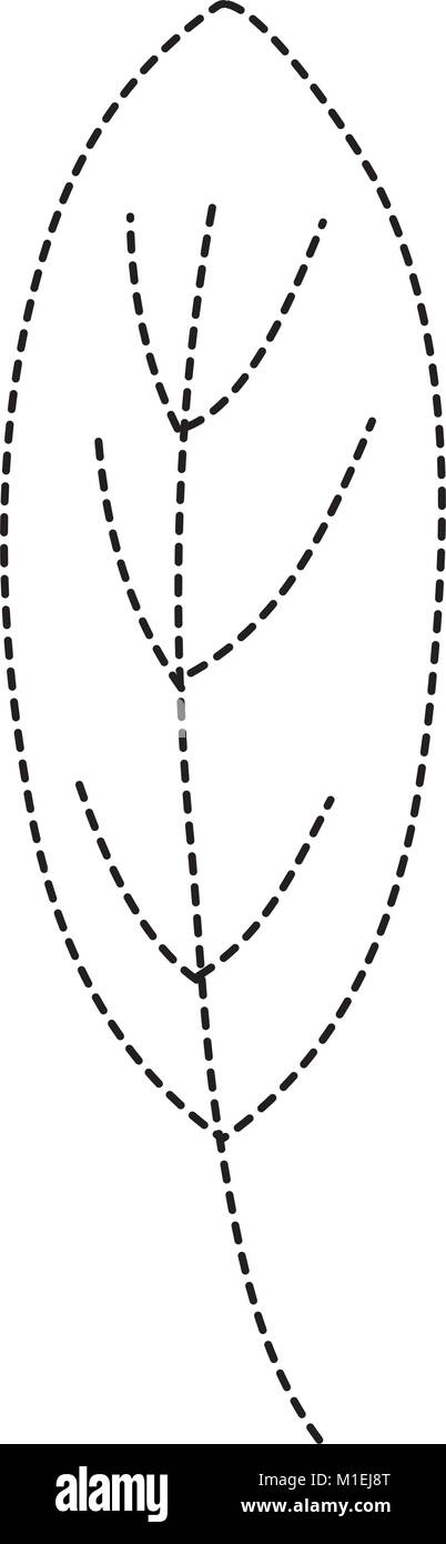 dotted shape tropical and natural tree leaf design vector illustration ...