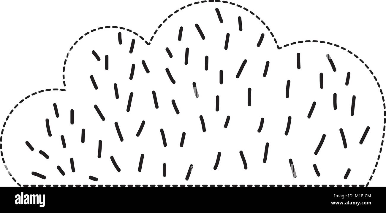 dotted shape natural bush plant flat design vector illustration Stock ...