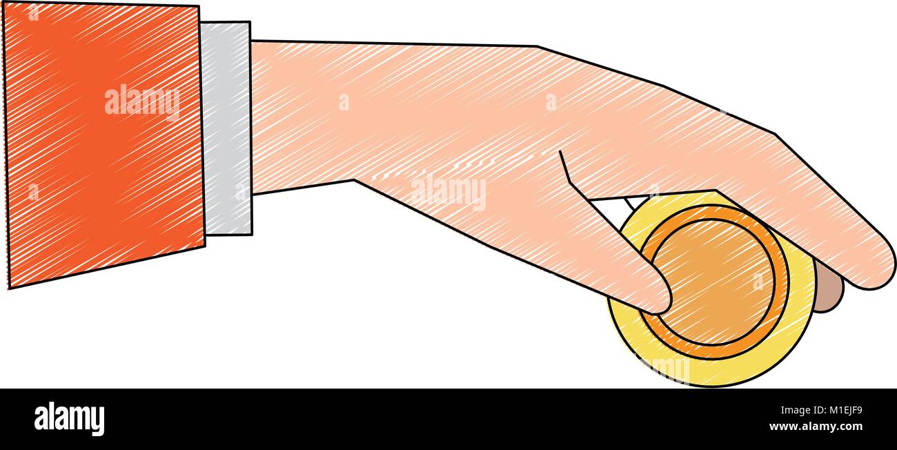 Hand with coin Stock Vector Image & Art - Alamy