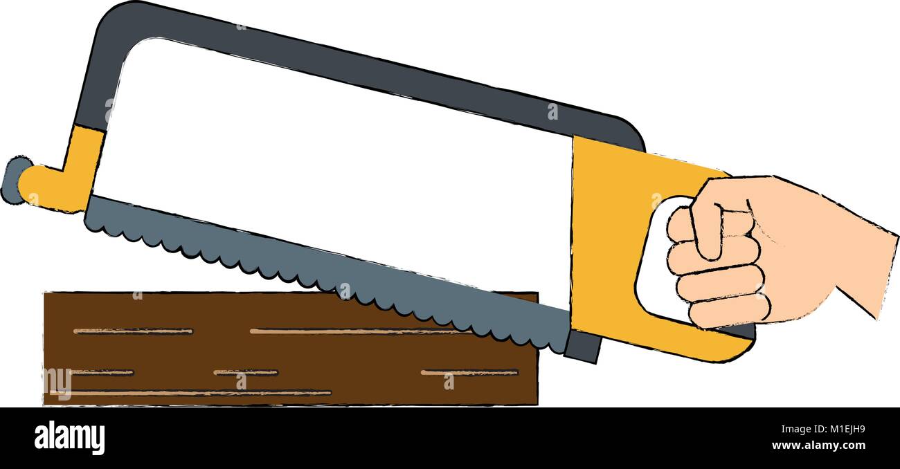 Hand holding hacksaw Stock Vector Image & Art - Alamy