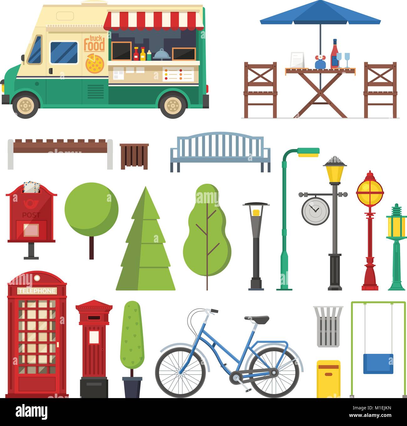 City Park Map Elements for Infographic Stock Vector Image & Art - Alamy