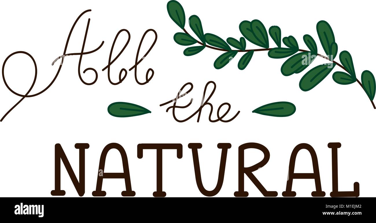 Natural Quality Handwritten Logotype Stock Vector Image & Art - Alamy