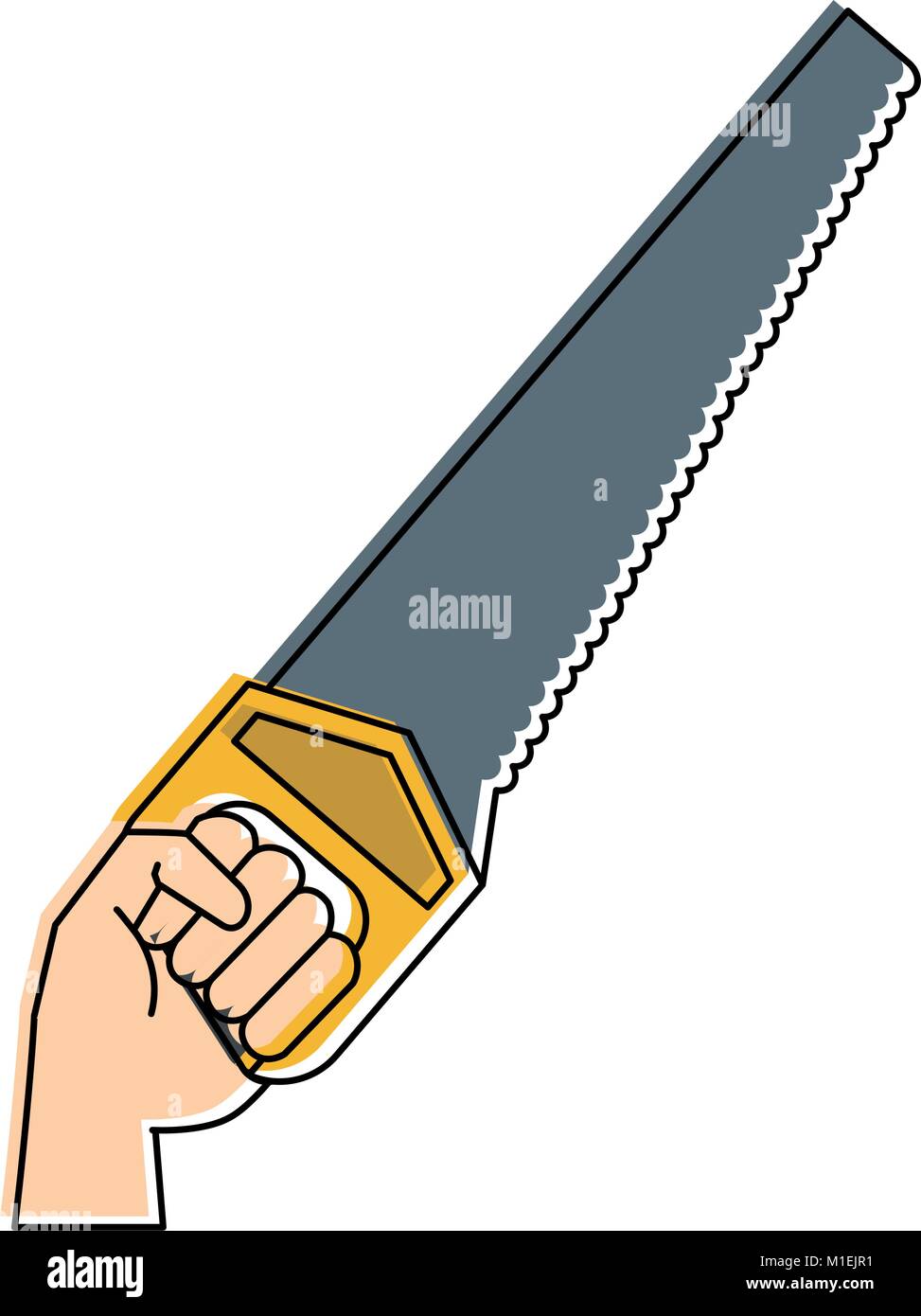 Hand holding saw Stock Vector Image & Art - Alamy