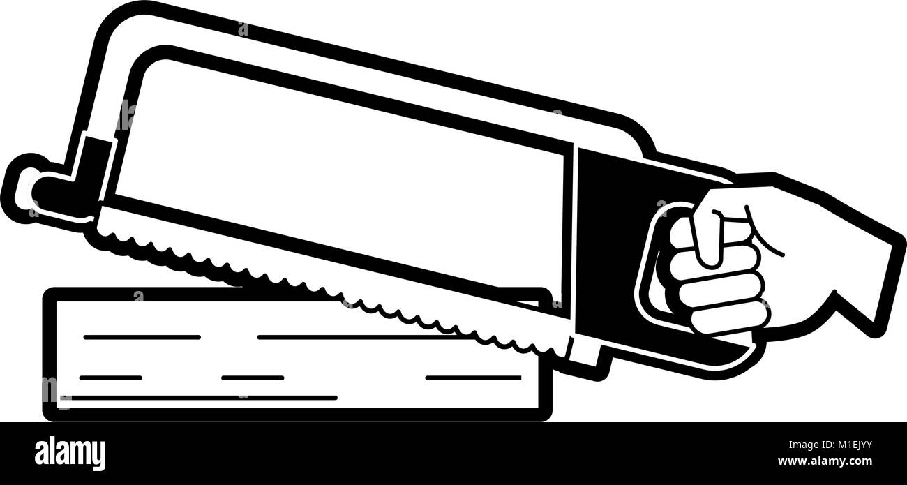 Hand holding hacksaw Stock Vector Image & Art - Alamy