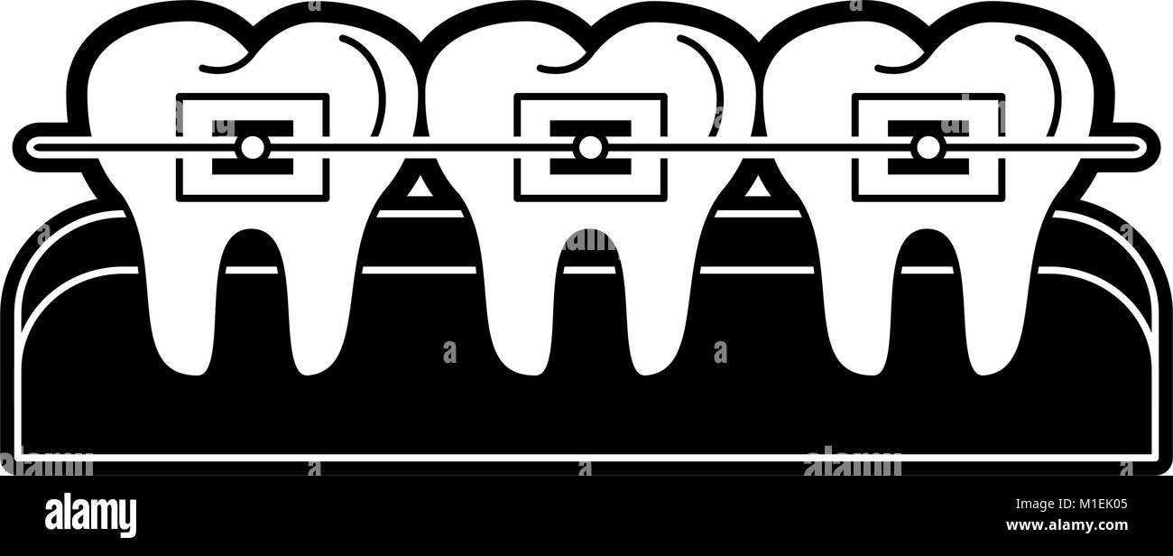 Orthodontic brackets Stock Vector Images - Alamy