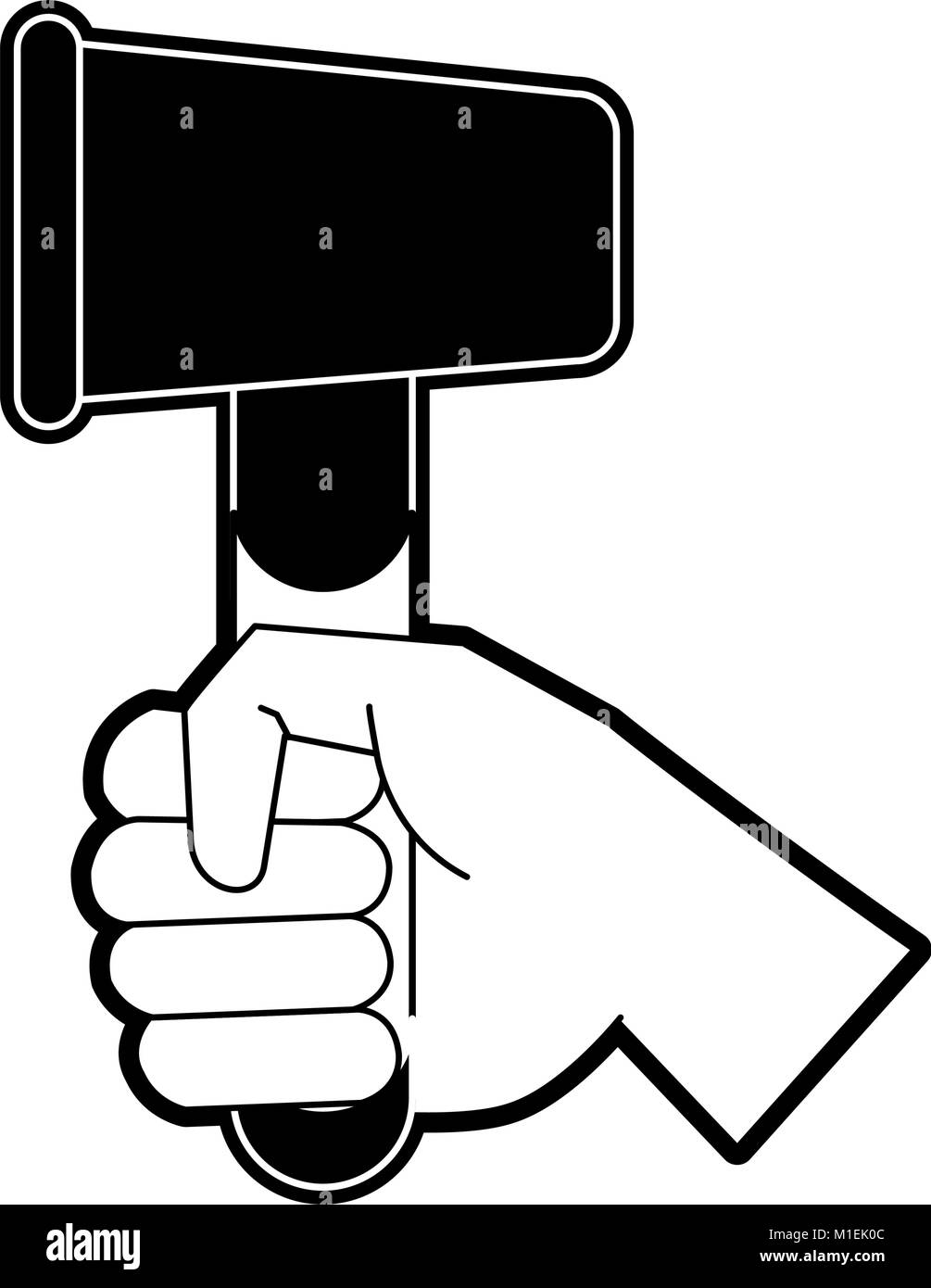 Hand holding hammer Stock Vector Image & Art - Alamy