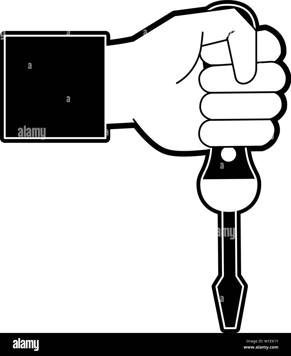 Hand holding screwdriver Stock Vector Image & Art - Alamy