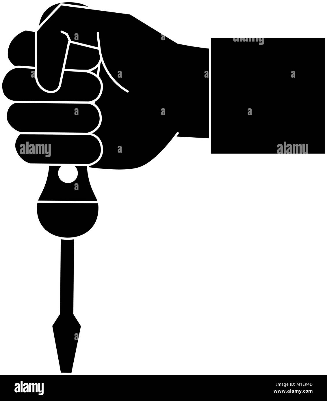 Hand holding screwdriver Stock Vector Image & Art - Alamy