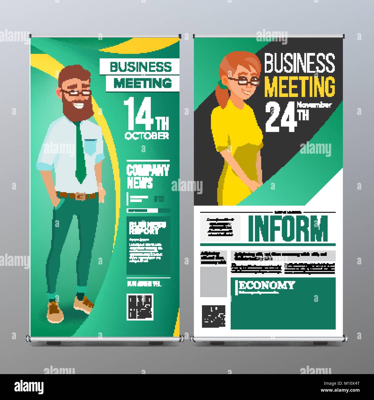Business meeting trade show Stock Vector Images - Alamy