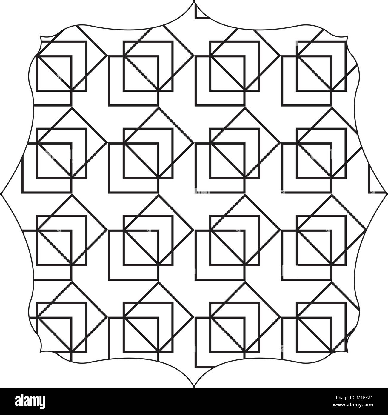 square with pattern abstract shapes background decoration vector ...