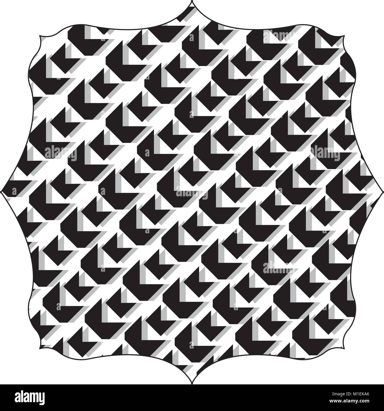 square with pattern seamless shapes background design vector ...