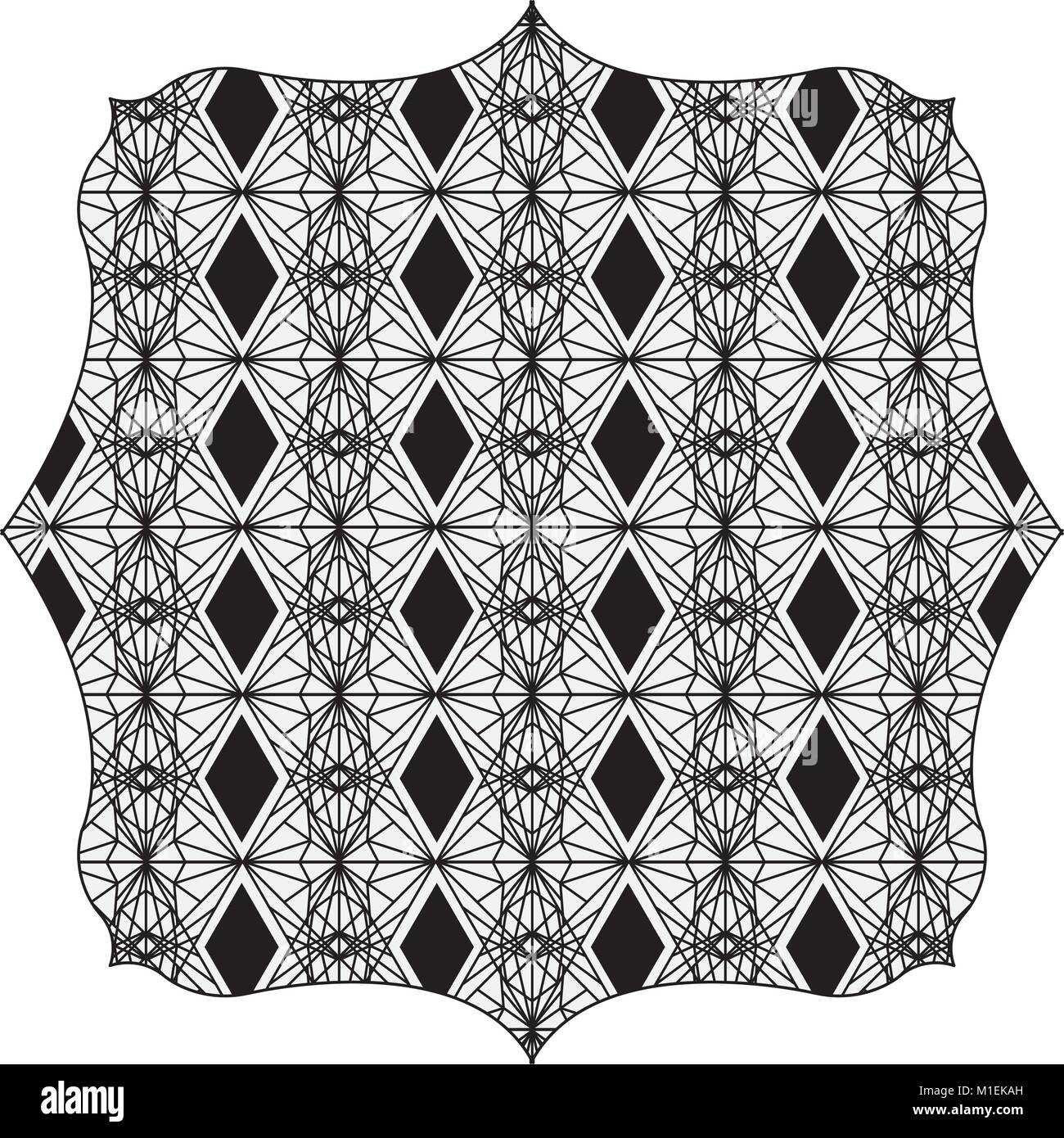 square with pattern graphic shapes background design vector ...